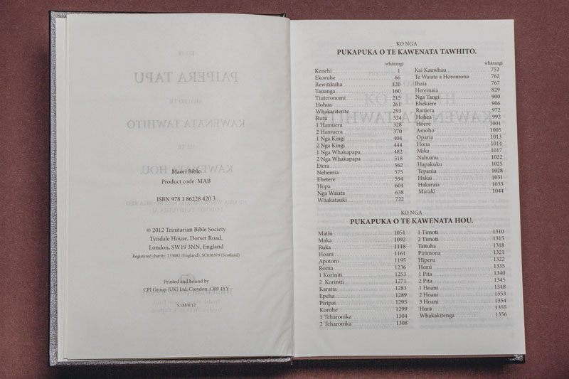 Te Paipera Tapu 1868 | The Word of God in the Maori language